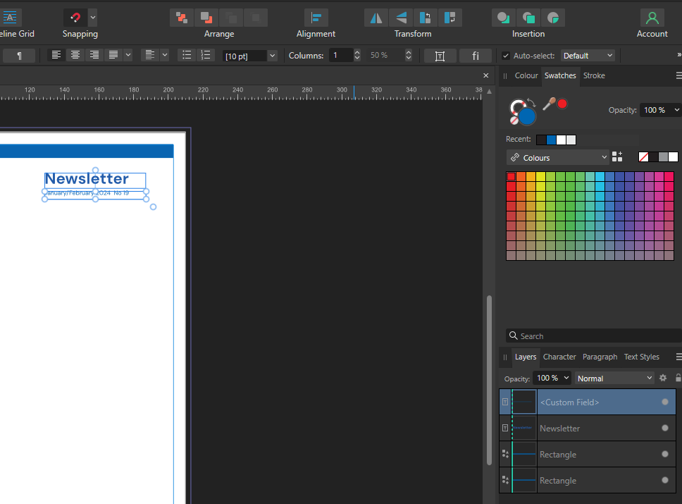 Running Headers Desktop Questions Macos And Windows Affinity Forum
