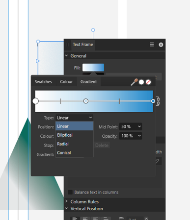Text frame gradient fill Publisher 2 - Desktop Questions (macOS and Windows) - Affinity | Forum
