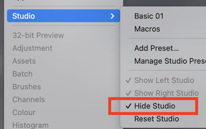 All my studio panels are gone and greyed out! - V2 Bugs found on Windows - Affinity | Forum