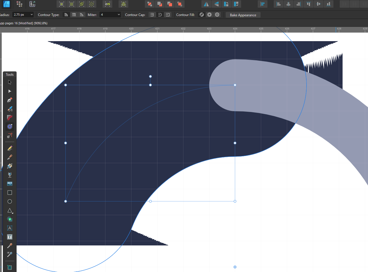 Graphical Glitch When Using Unbaked Contour Tool V2 Bugs Found On