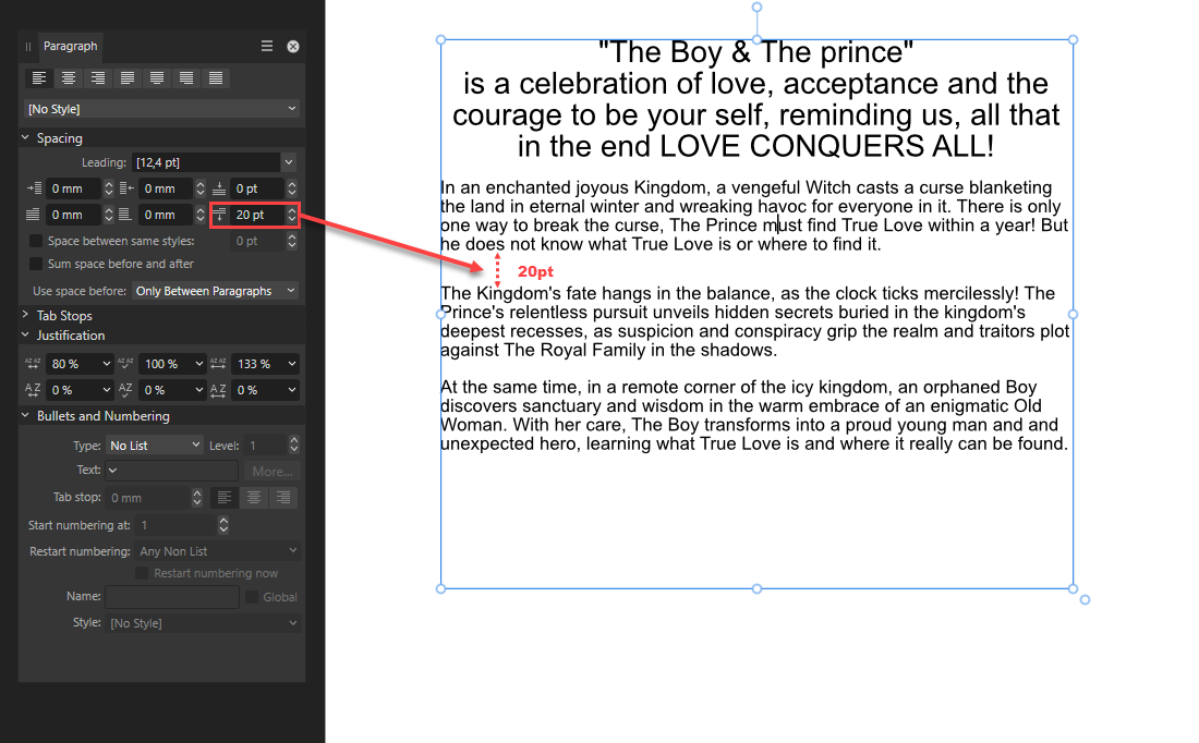 Paragraph spacing seems unadjustable in Frame Text Tool in AD - Affinity on Desktop Questions ...