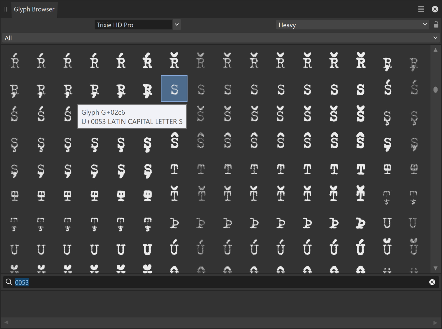 Is it possible to find glyps automatically by selecting letter in text? - Desktop Questions ...