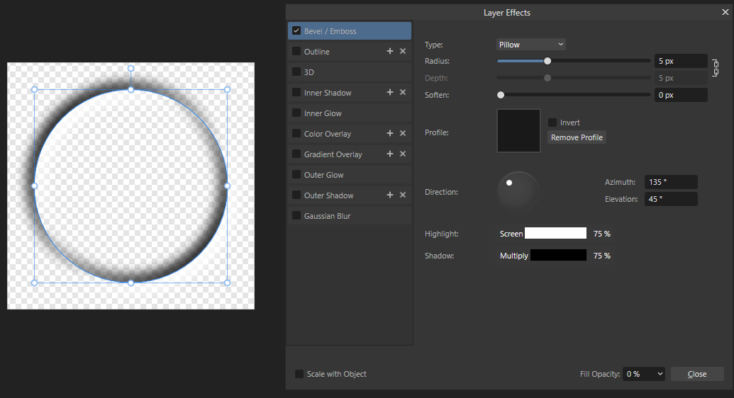 [Designer v2] 3D Layer Effect is not affected by "fill opacity" when the object is over a ...
