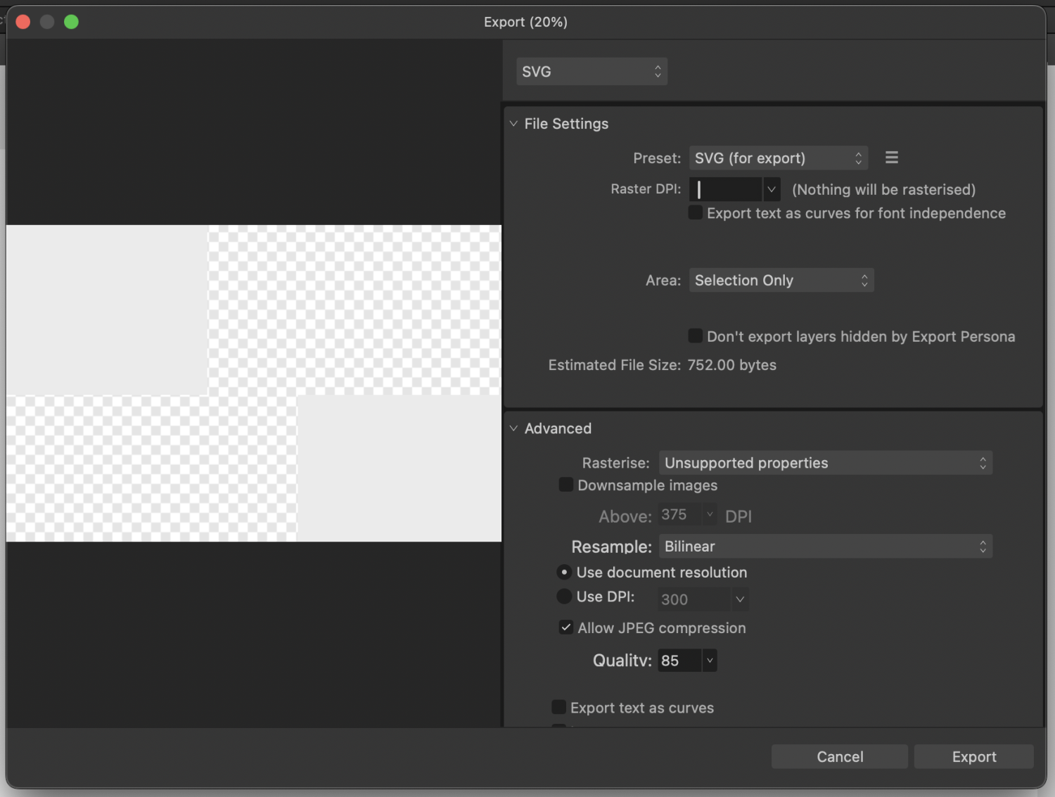 Exporting As Svg Extra White Space Margin Around Exported Svg Affinity On Desktop Questions