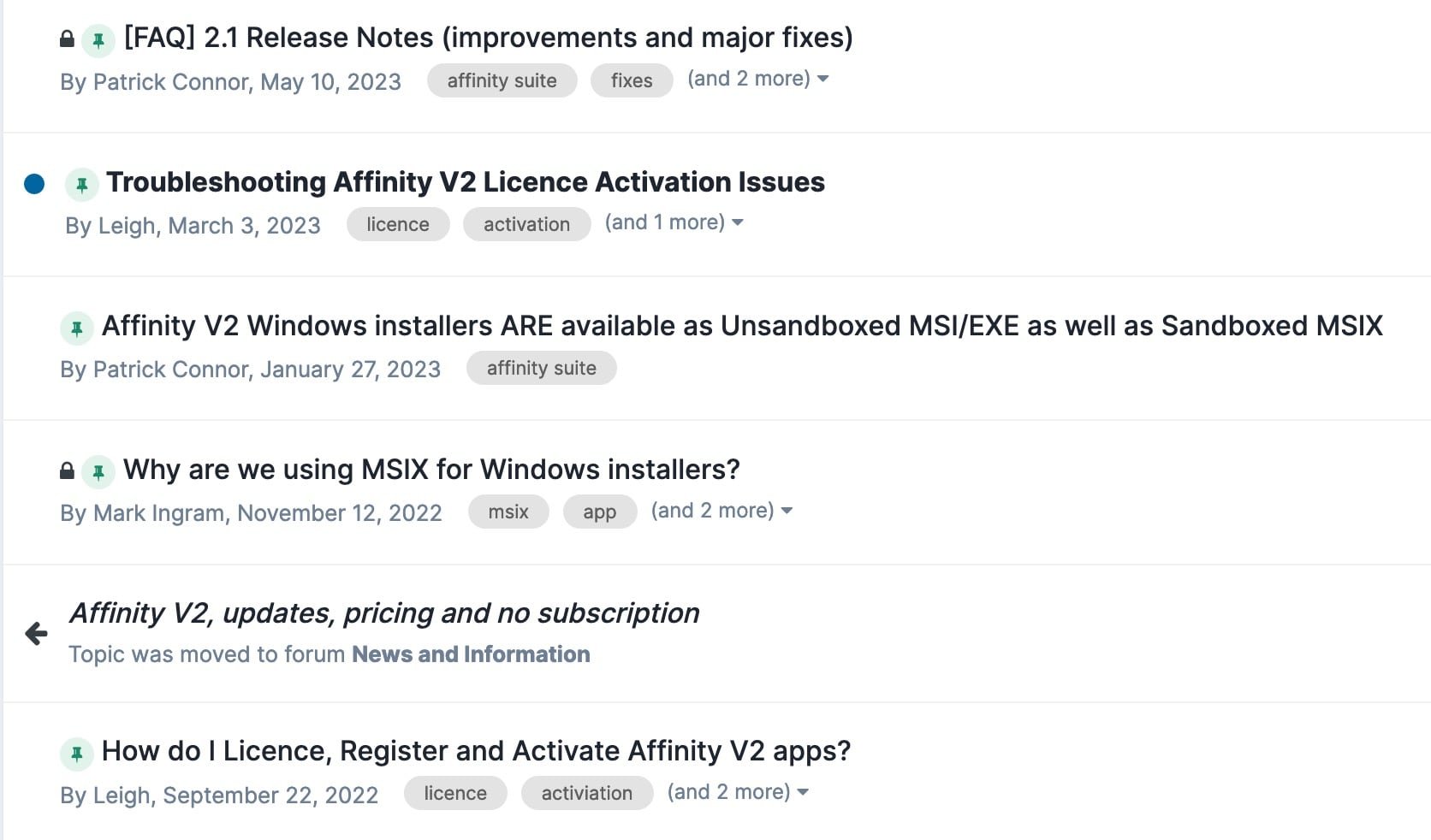 Forum Structure Affinity On Desktop Questions Macos And Windows
