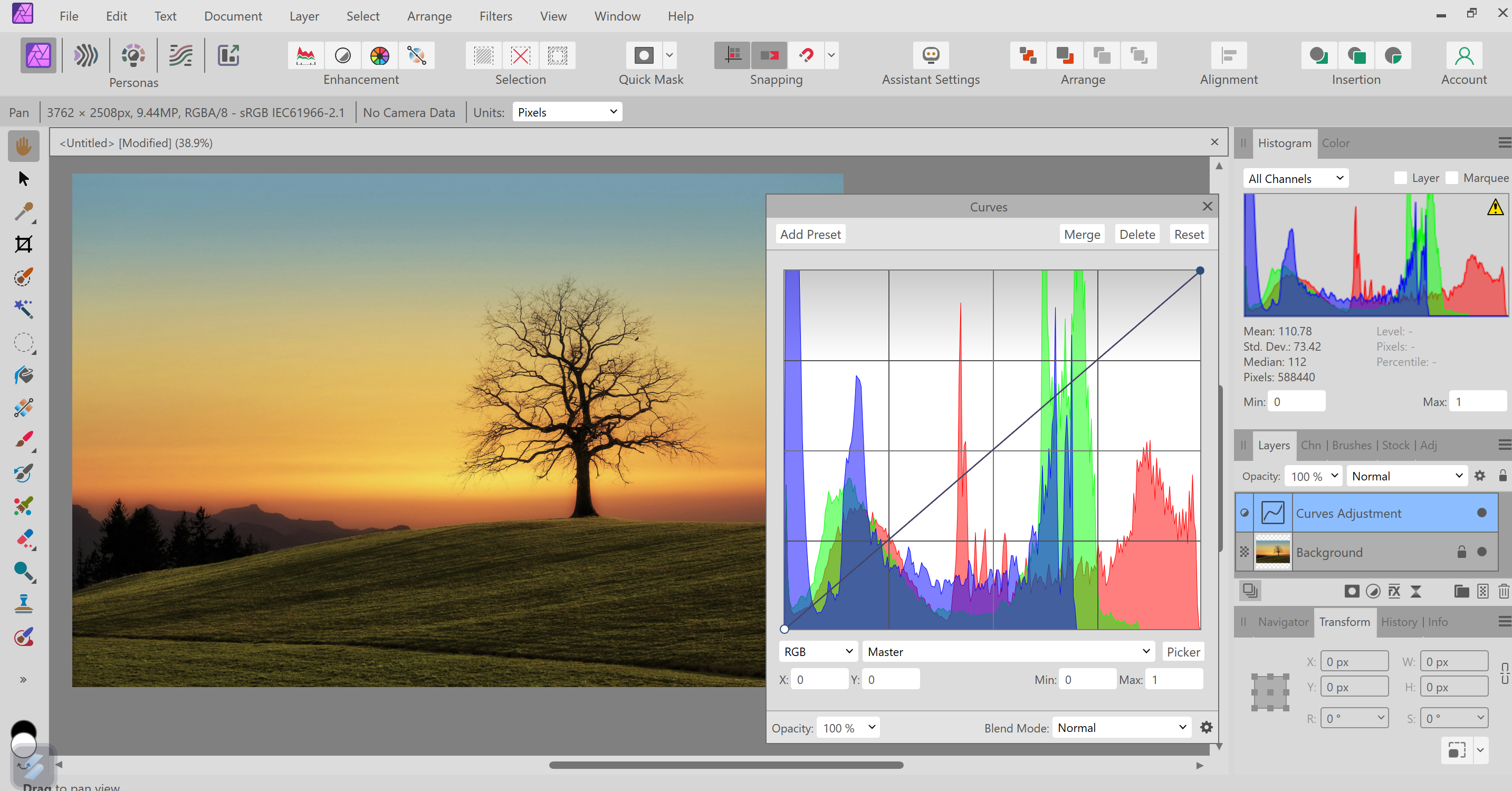 Layers Studio Properties Window Size in Affinity Photo - Desktop Questions (macOS and Windows ...