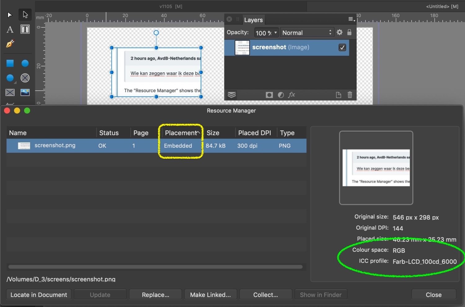 Afbeeldingsinformatie opvragen in Affinity Publisher 2.0. Waar vind ik dat? - Desktop Questions ...