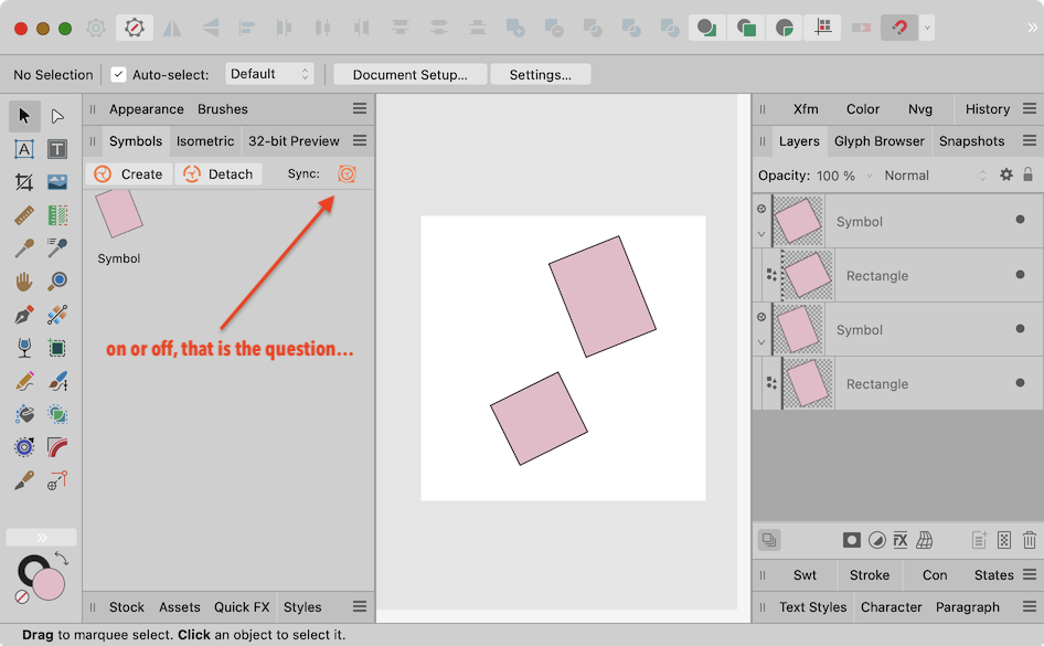 Symbols Sync button is not showing On/Off state. - Other New Bugs and ...