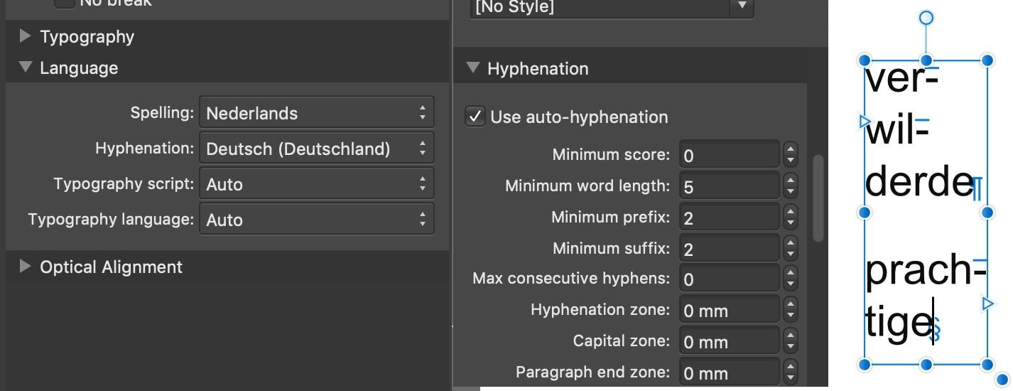 the hyphenation function - Desktop Questions (macOS and Windows) - Affinity | Forum