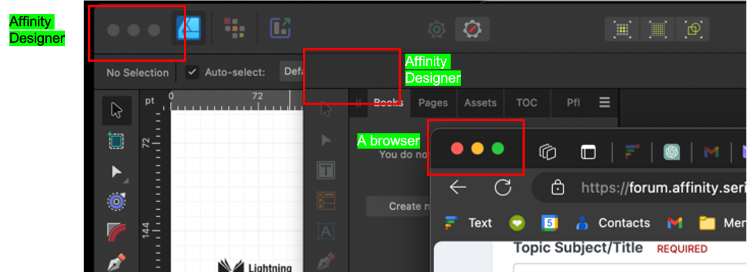 Missing Window Control Dots in Affinity Publisher 2 on macOS - V2 Bugs found on macOS - Affinity ...