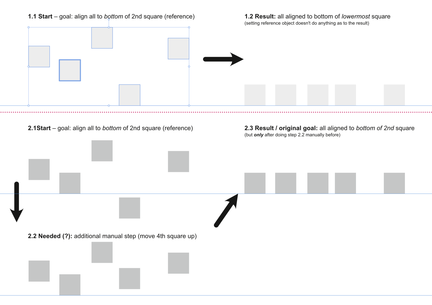 Reference object for alignment in v 2.4 – am I getting something wrong? - Desktop Questions ...