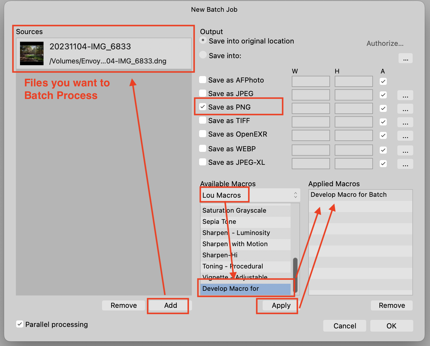 Photo 2 - batch develop with settings - Desktop Questions (macOS and Windows) - Affinity | Forum