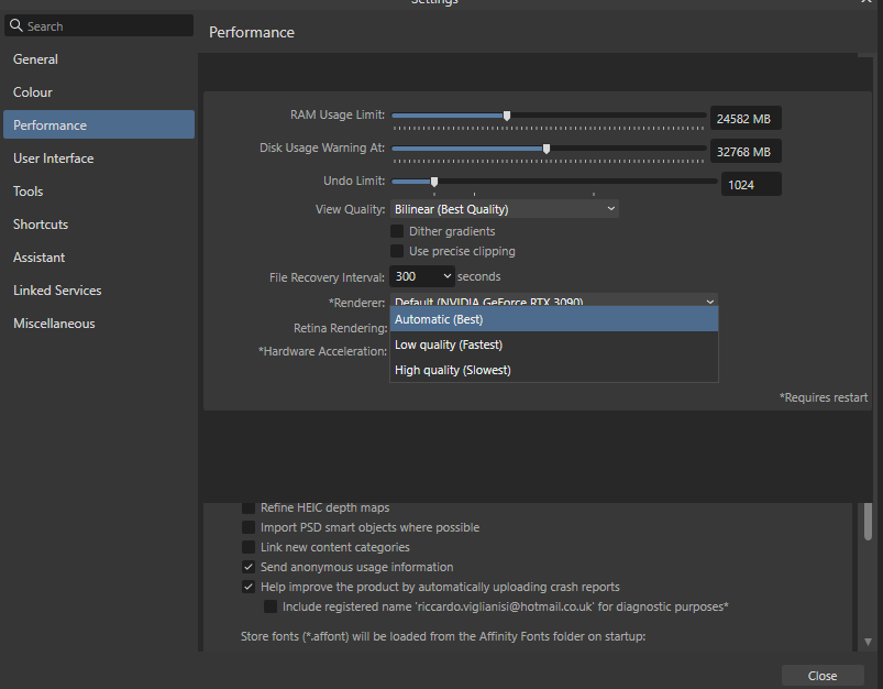 Affinity Designer 2.4 - Control Ribbon is Unresponsive to Input/Fails to Render (Windows 11 ...