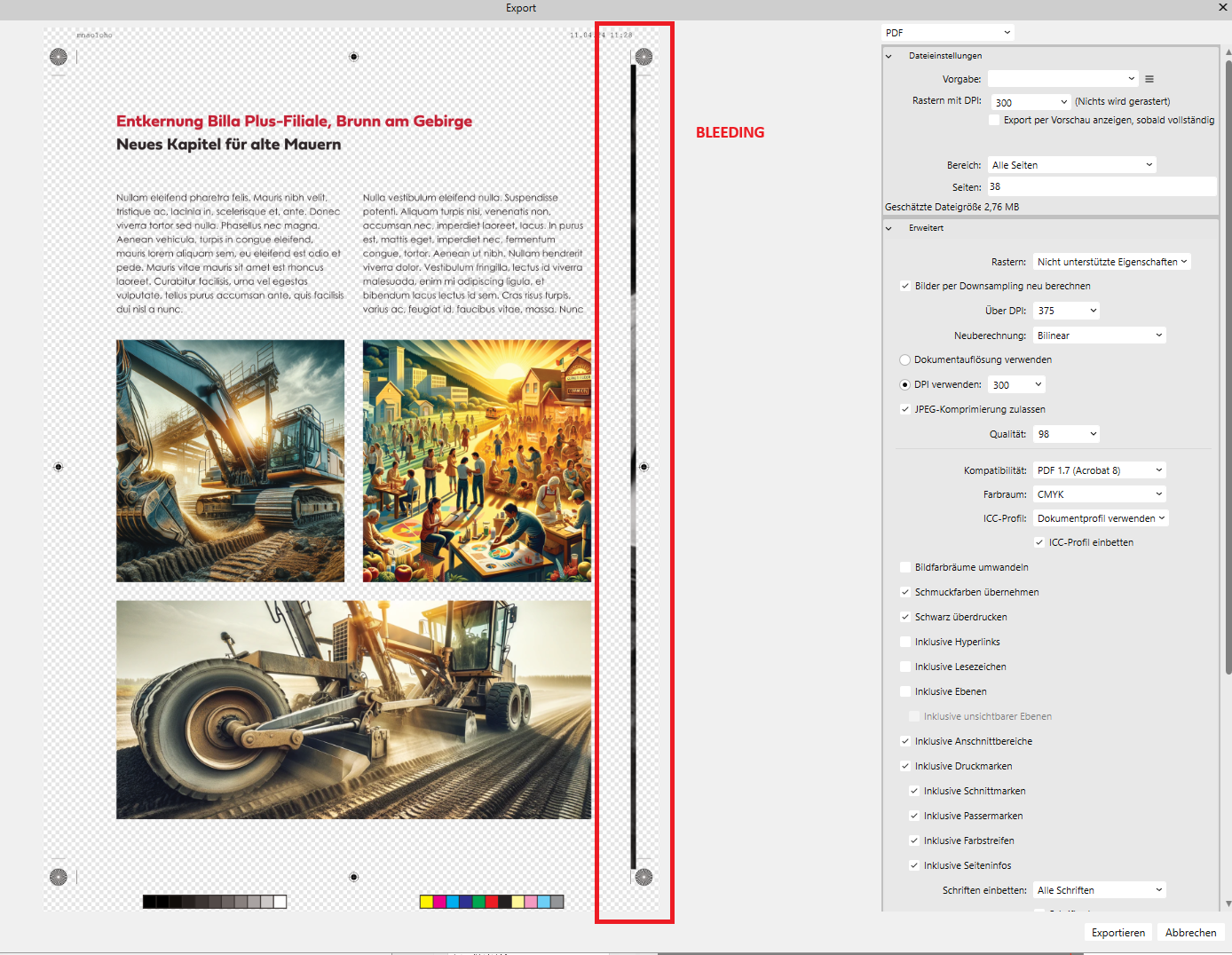 Right Page Content Not Extending Beyond Trim Line on A4 from A3 Layout with 4mm Bleed - Desktop ...