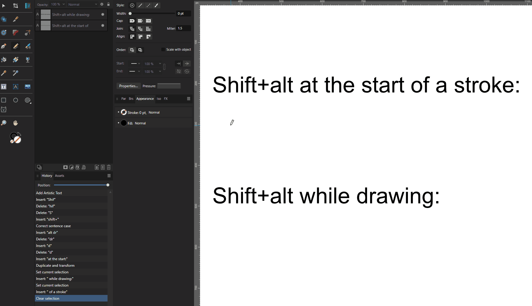 Different Behaviours when holding down shift+alt with Pencil tool ... Different Behaviours when holding down shift+alt with Pencil tool ...
