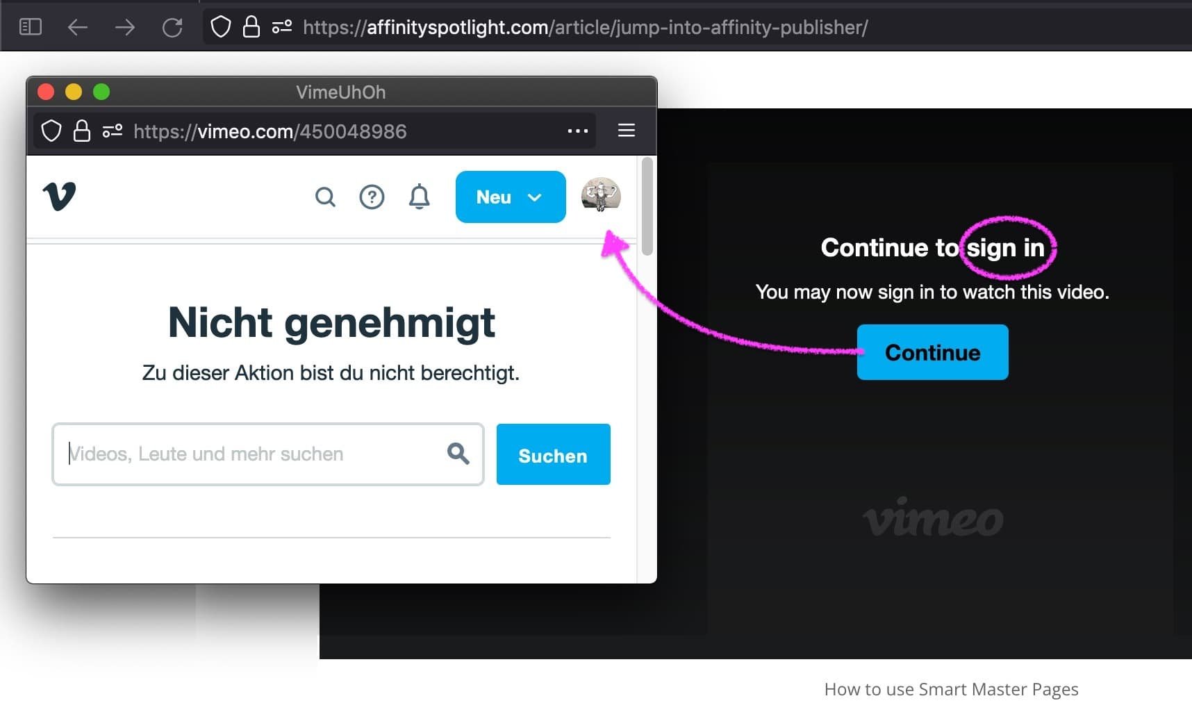 Serif -> Vimeo :: Affinity tutorials & Spotlight videos behind Paywall? - Desktop Questions ...