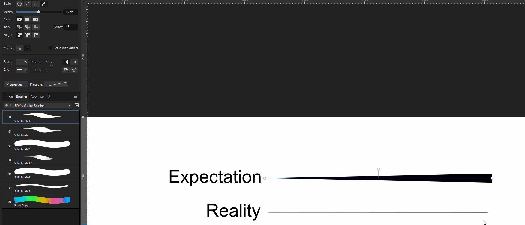 Very hard to get thick start and end widths for vector lines with pen pressure - [ARCHIVE] 2.5 ...