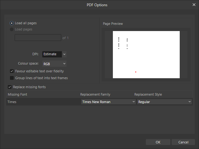 V2.5.0 PDF import bug when PDF contains missing fonts. - V2 Bugs found on Windows - Affinity | Forum