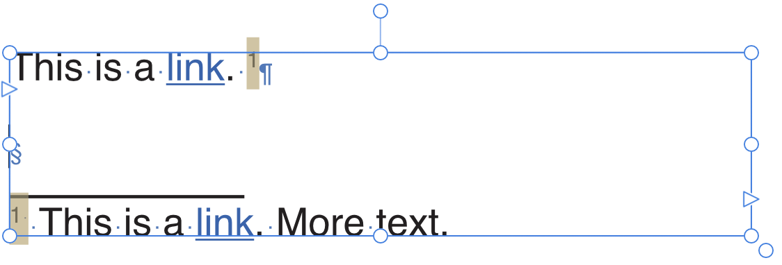 Footnotes hyperlinks from imported ('placed') Word doc not active ...