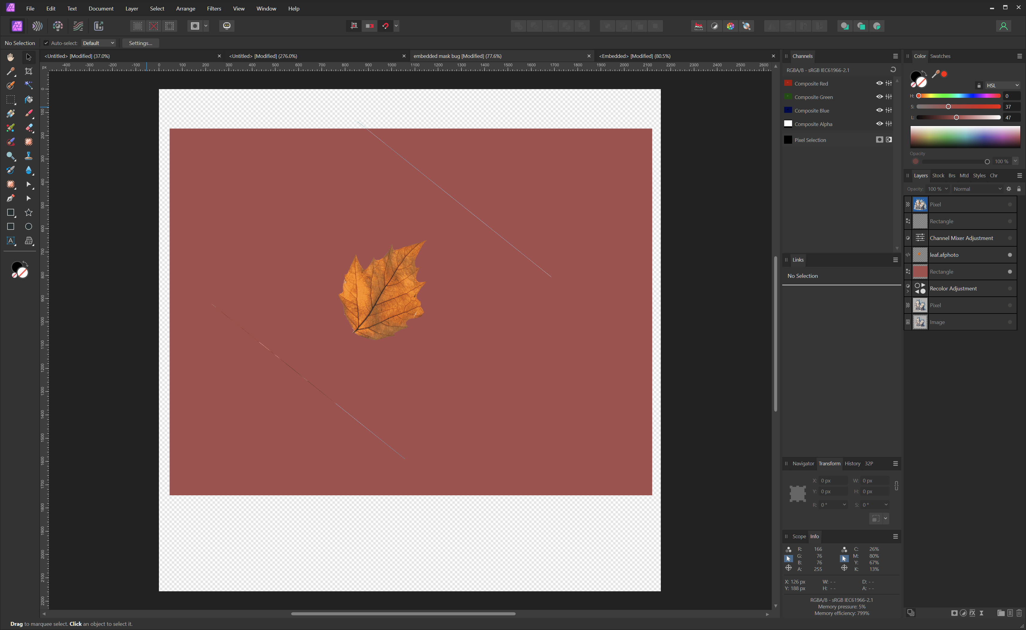 Embedded Affinity Files With Lead To Edge Seams If Rotated And Streched V2 Bugs Found On