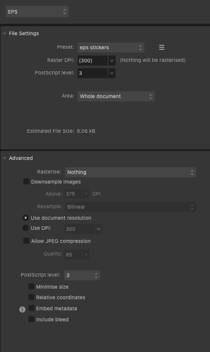 EPS export - V2 Bugs found on macOS - Affinity | Forum
