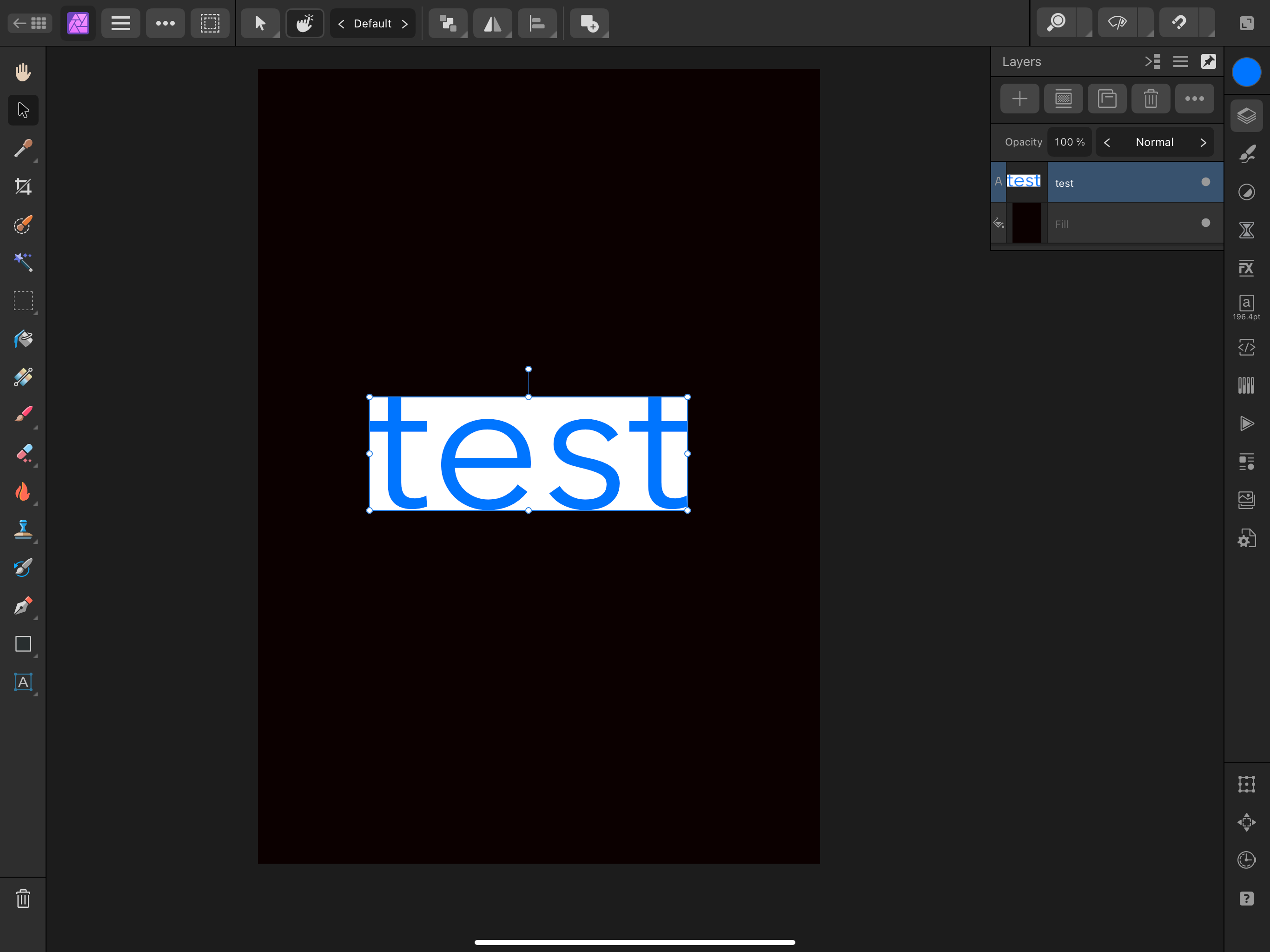 How do I fix this white box on my text? - Affinity on iPad Questions ...