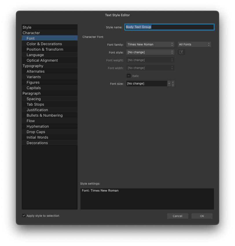 Text Style Editor Font Style not saving [No change] - V2 Bugs found on ...