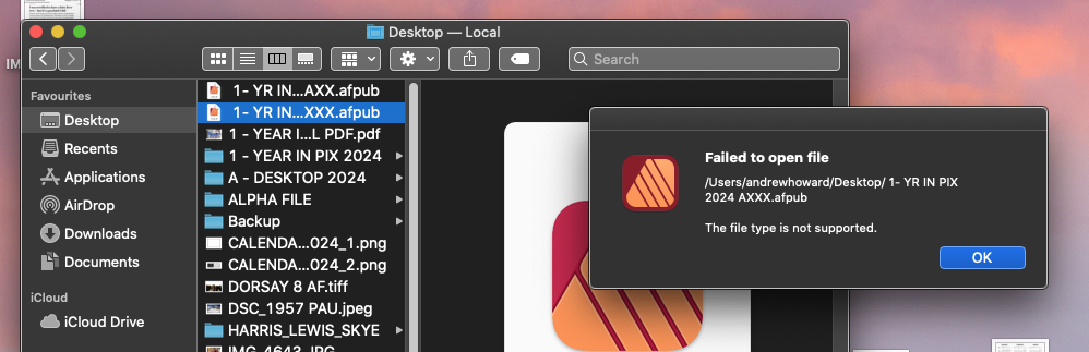 PROBLEM WITH SAVING PUBLISHER FILE - Desktop Questions (macOS and Windows) - Affinity | Forum