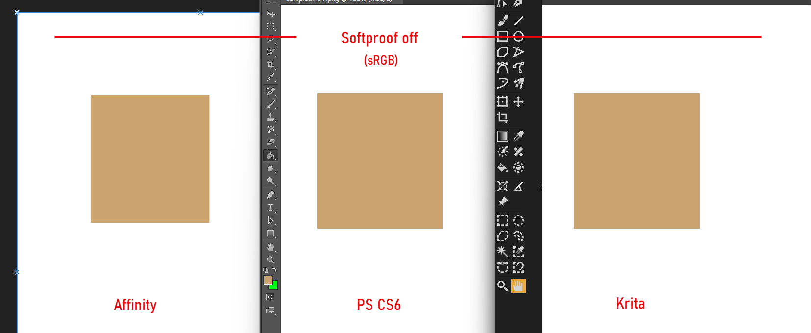 Differences between soft proof and convert color profile (AFF Photo ...