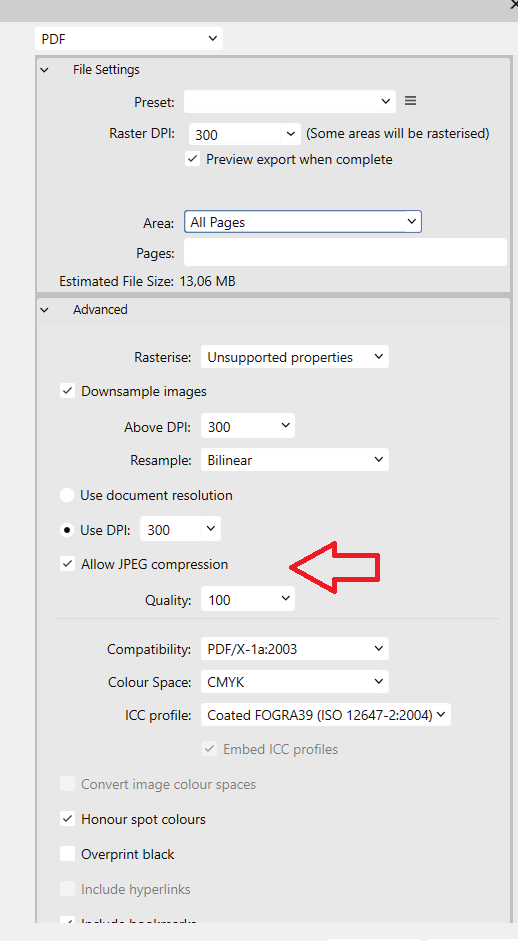 Exporteren afpub naar pdf met of zonder jpg-compressie - Desktop Questions (macOS and Windows ...