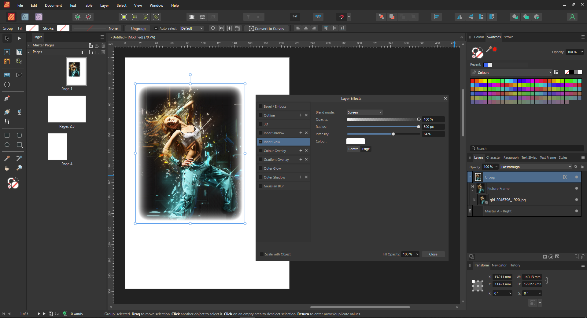 Transparency for frames - Desktop Questions (macOS and Windows) - Affinity | Forum