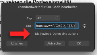 QR Code "Payload data too long"? - Desktop Questions (macOS and Windows) - Affinity | Forum