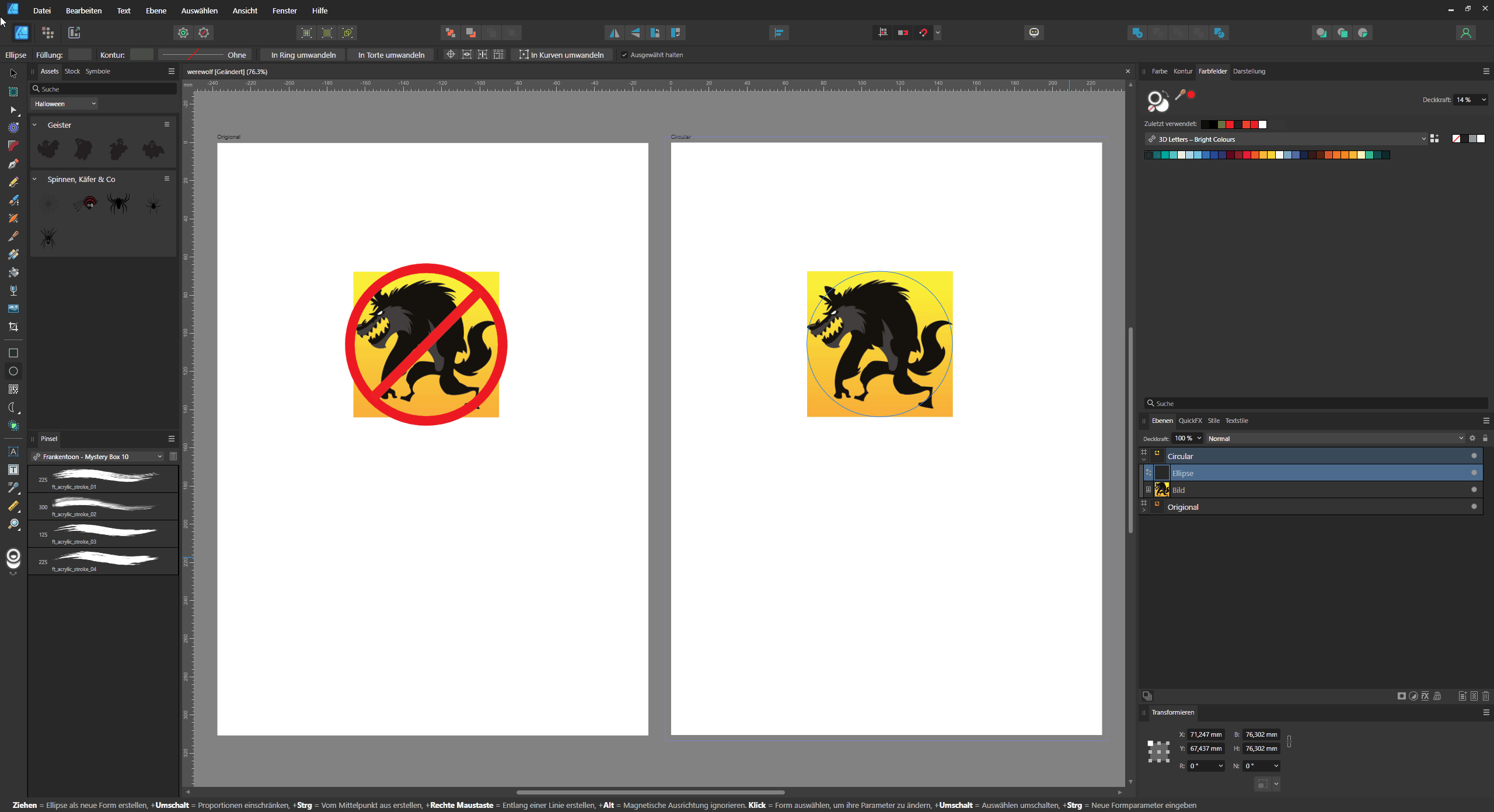 Affinity Designer Tutorial How To Use Boolean Operations And Geometry Tools Tutorials Staff