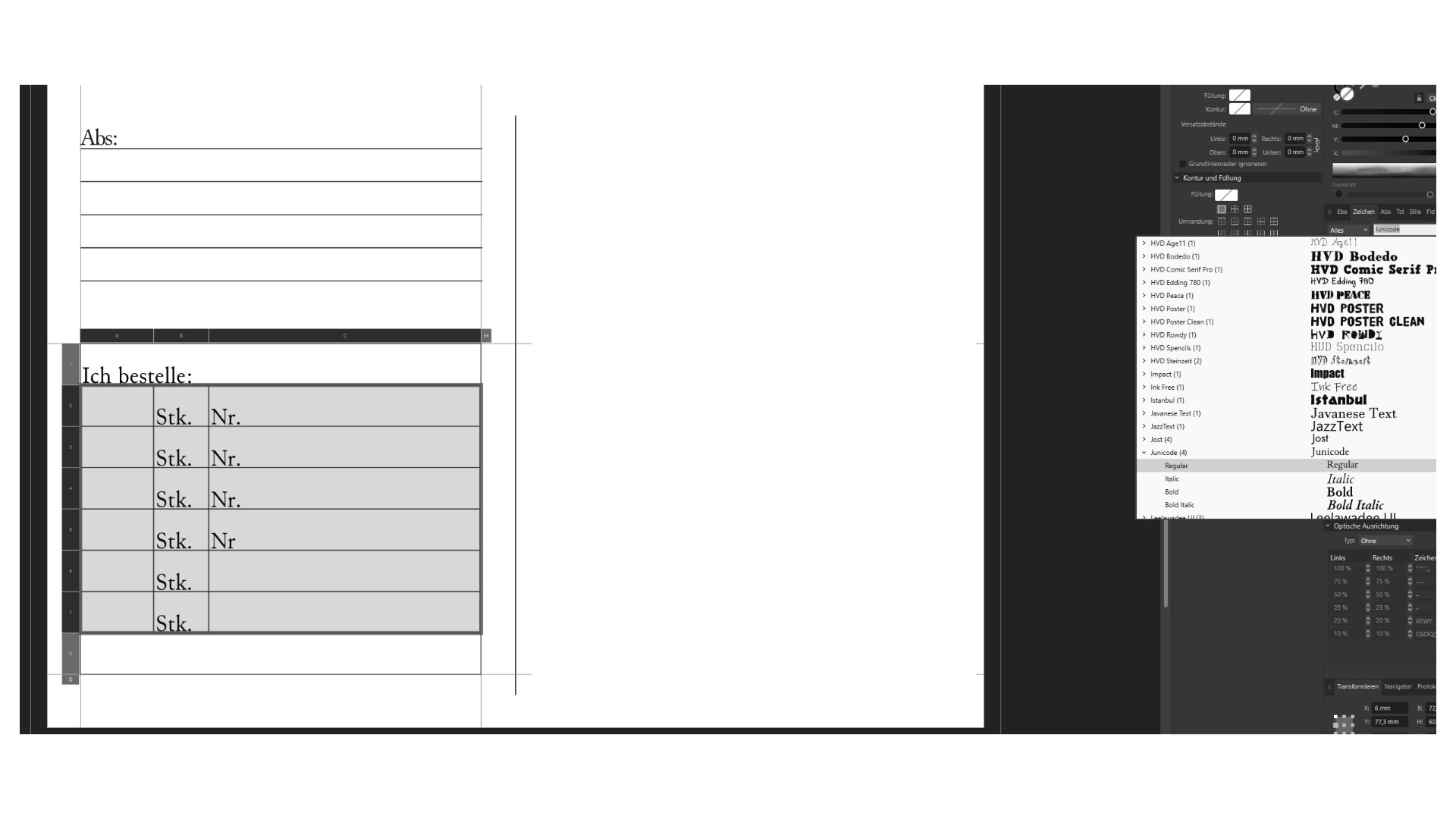 [Publisher] Font preset for Tables - Desktop Questions (macOS and Windows) - Affinity | Forum