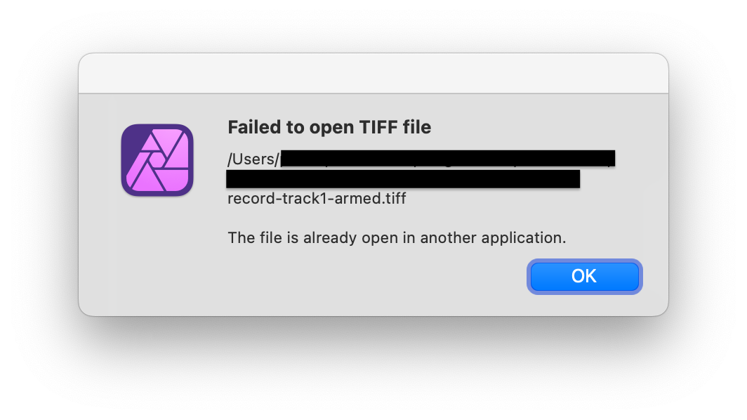 Photo refusing to open a file saying it is open in another app - V2 Bugs found on macOS ...