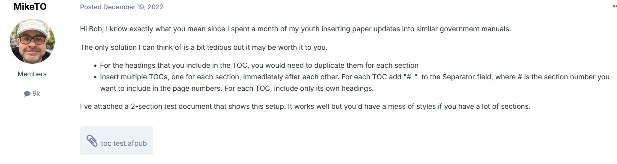 Can't show prefix with page numbers in TOC - Desktop Questions (macOS and Windows) - Affinity ...