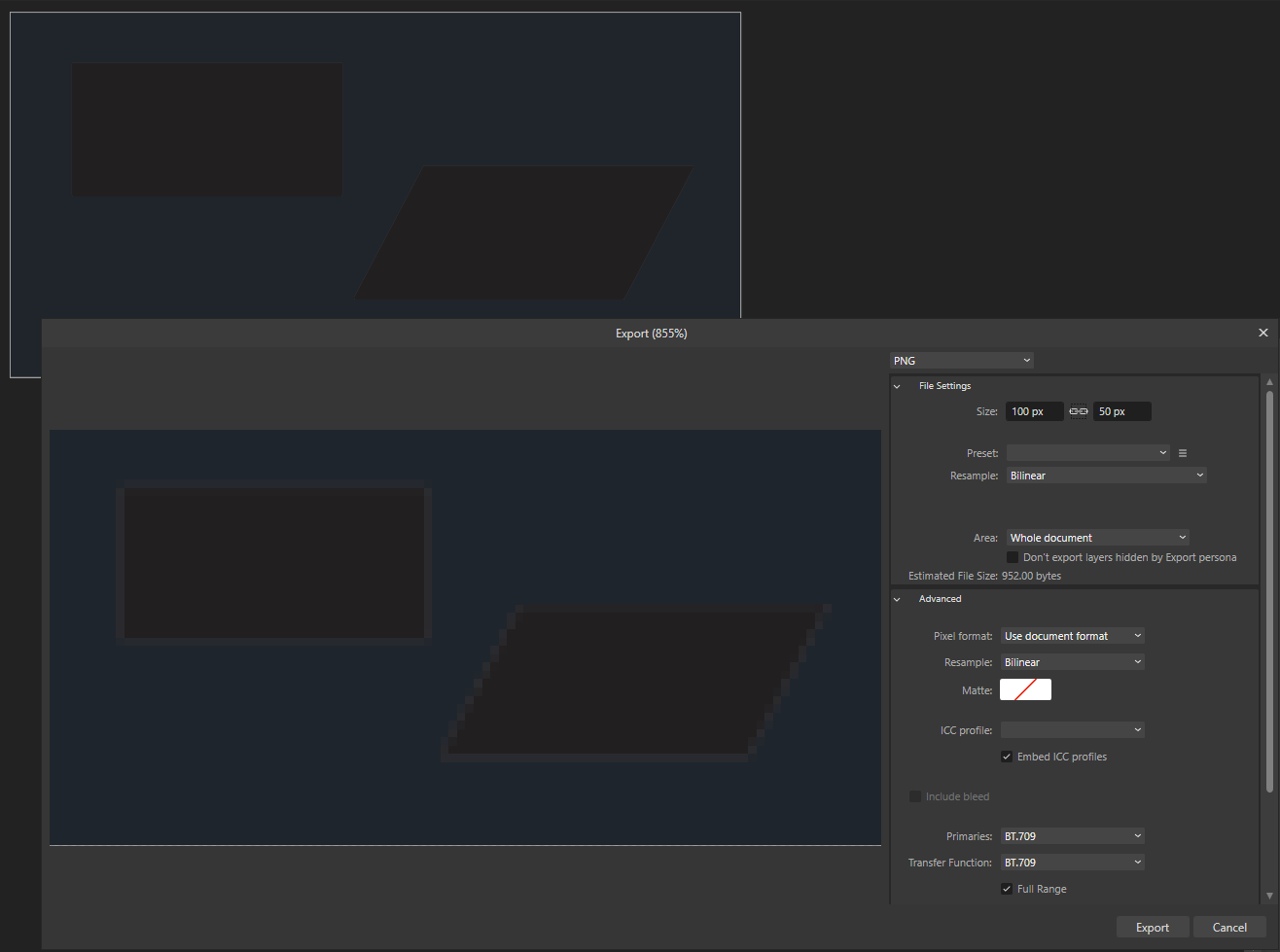 Unwanted borders in CMYK color document - V2 Bugs found on Windows - Affinity | Forum