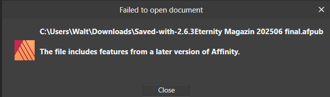 Cant Open File Because It Was Created On An Older Version Desktop Questions Macos And