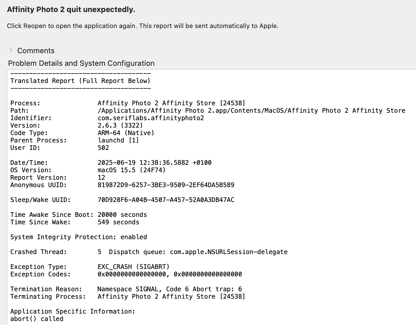 Can't open any of the applications - V2 Bugs found on macOS - Affinity | Forum