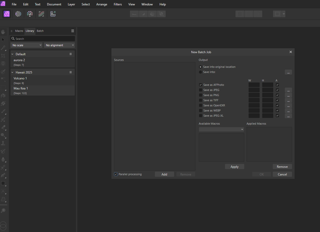 (windows desktop) Macros not loaded in batch job even though it's visible in the library panel ...