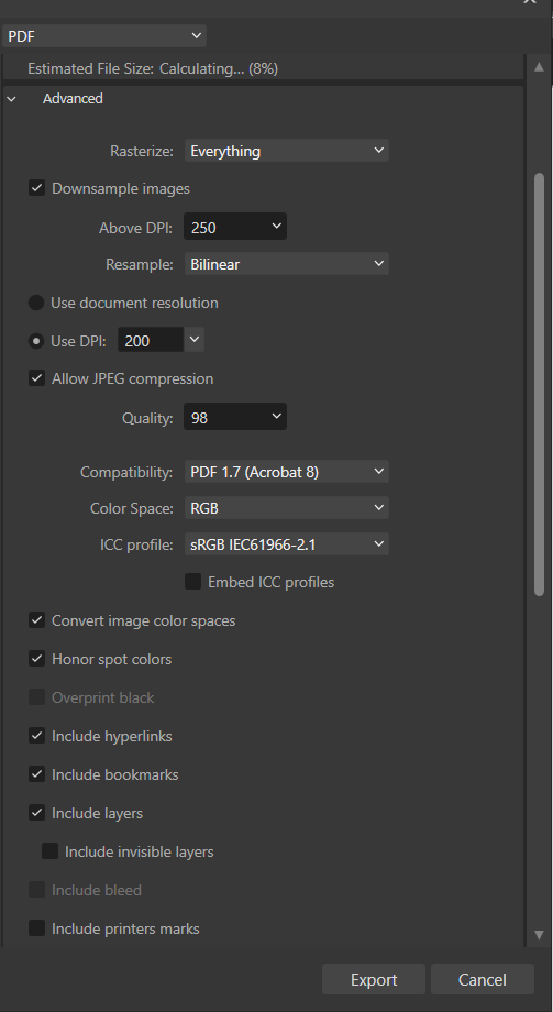 Export PDF with bookmarks - bookmarks in PDF showing Affinity-WIP - Desktop Questions (macOS and ...
