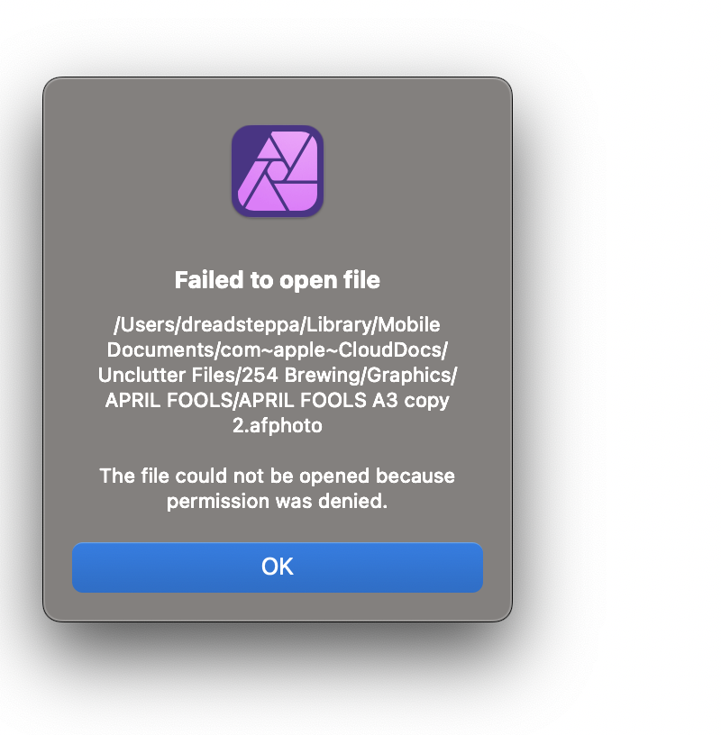 failed to open file The file could not be opened because permission was denied - Desktop ...