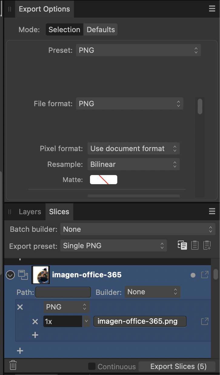 Using Export Persona to Export Slices into PNGs yields a white background - V2 Bugs found on ...